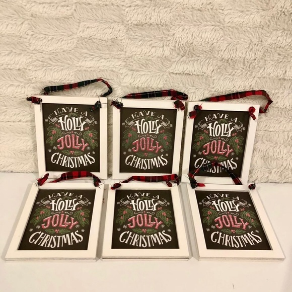 Holiday | Christmas Signs 6 X Hanging Christmas Plaques | Poshmark
